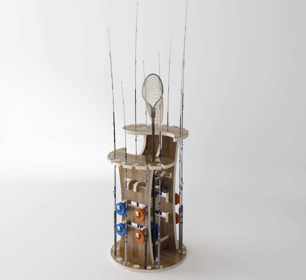 Yin Yang Fishing Rod Stand - Artiko Designs